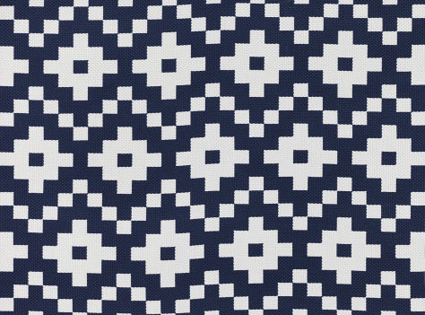 Tile Navy | Rock | Indoor*/Outdoor Jacquard Weave | Kirkby Design