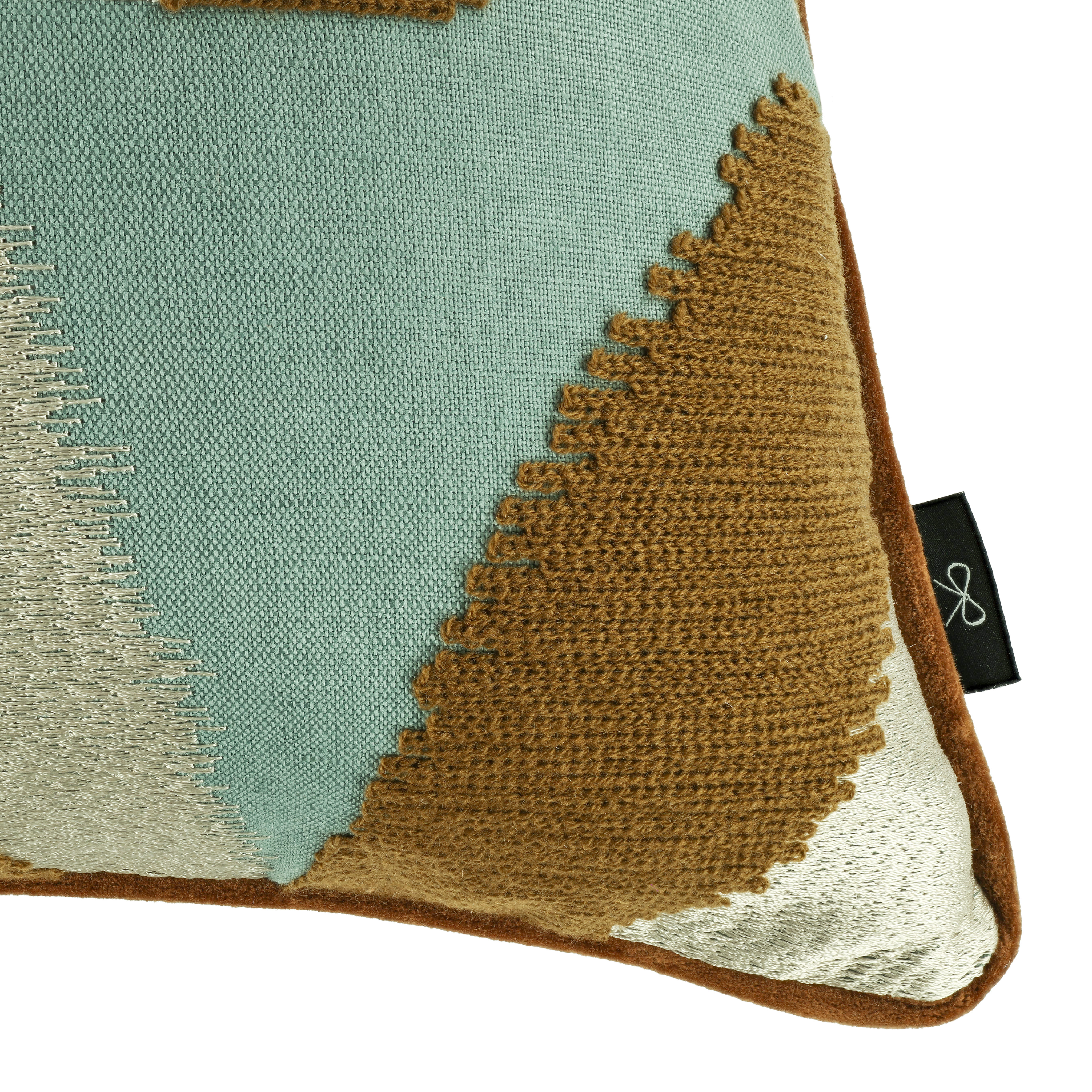 Timor 55cm Cushion Caspian | Istoria Cushions | Embroidered Linen Blend ...