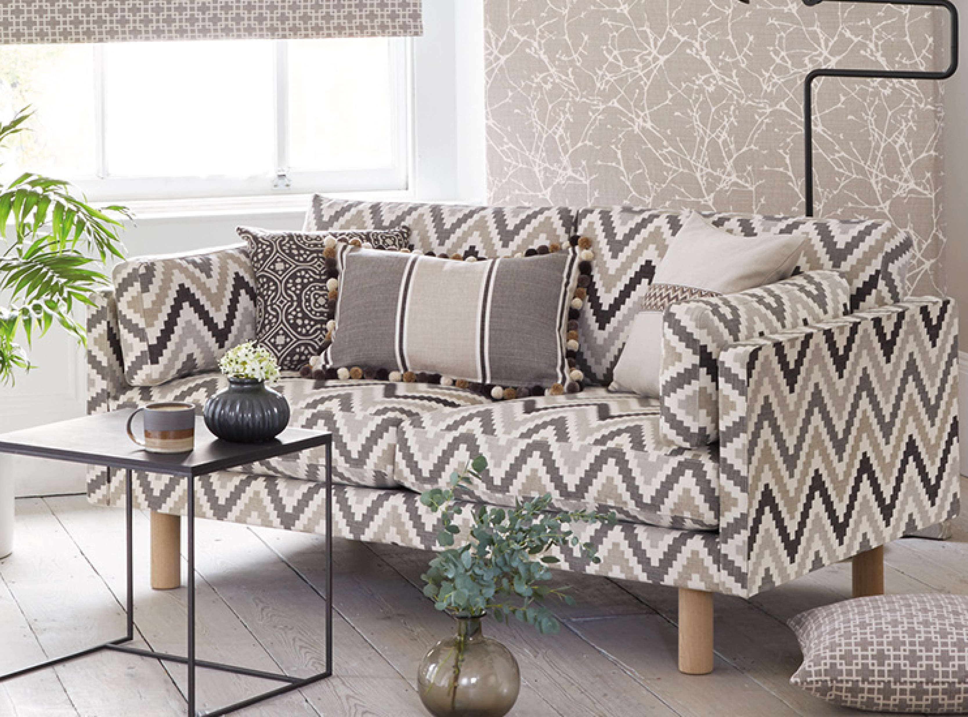 Buy Luxury Cubis Printed Linara Fabric Online - Romo Fabrics