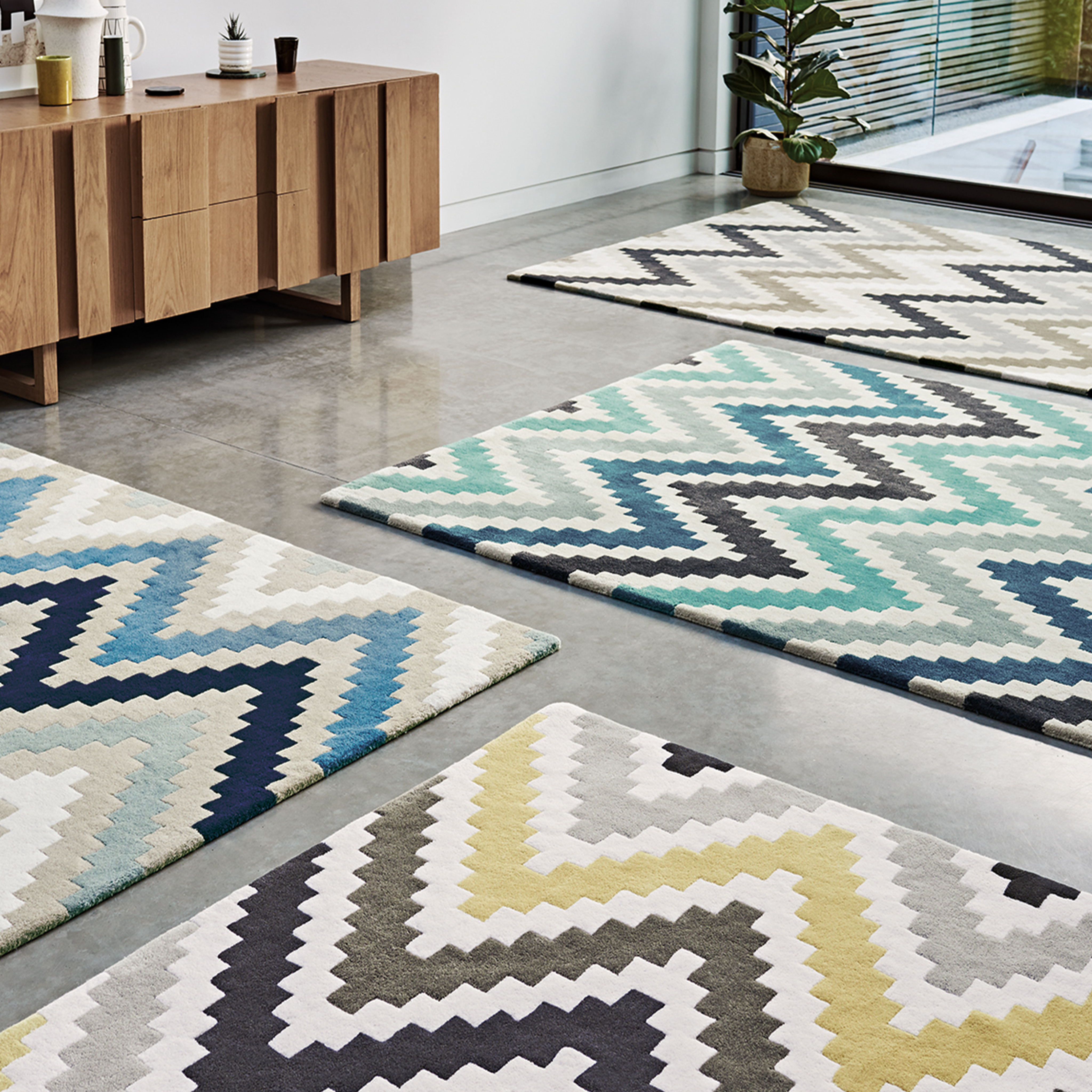 Scala Indigo | Rugs | Hand Tufted Wool Rug | Romo Fabrics