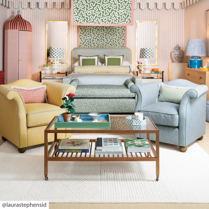 Kezia Matcha | Aubin | Small-Scale Print | Romo Fabrics