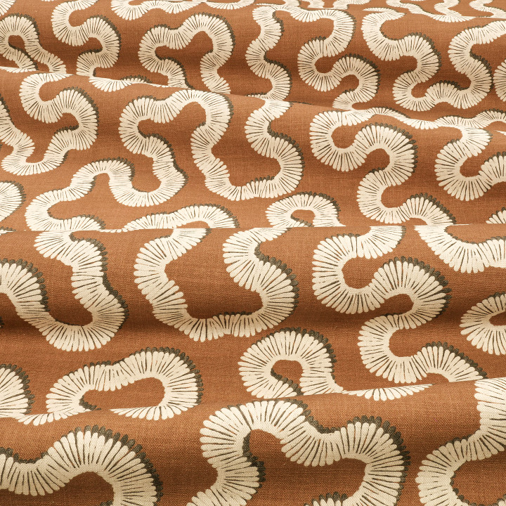 Kezia Copper | Aubin | Small-Scale Print | Romo Fabrics