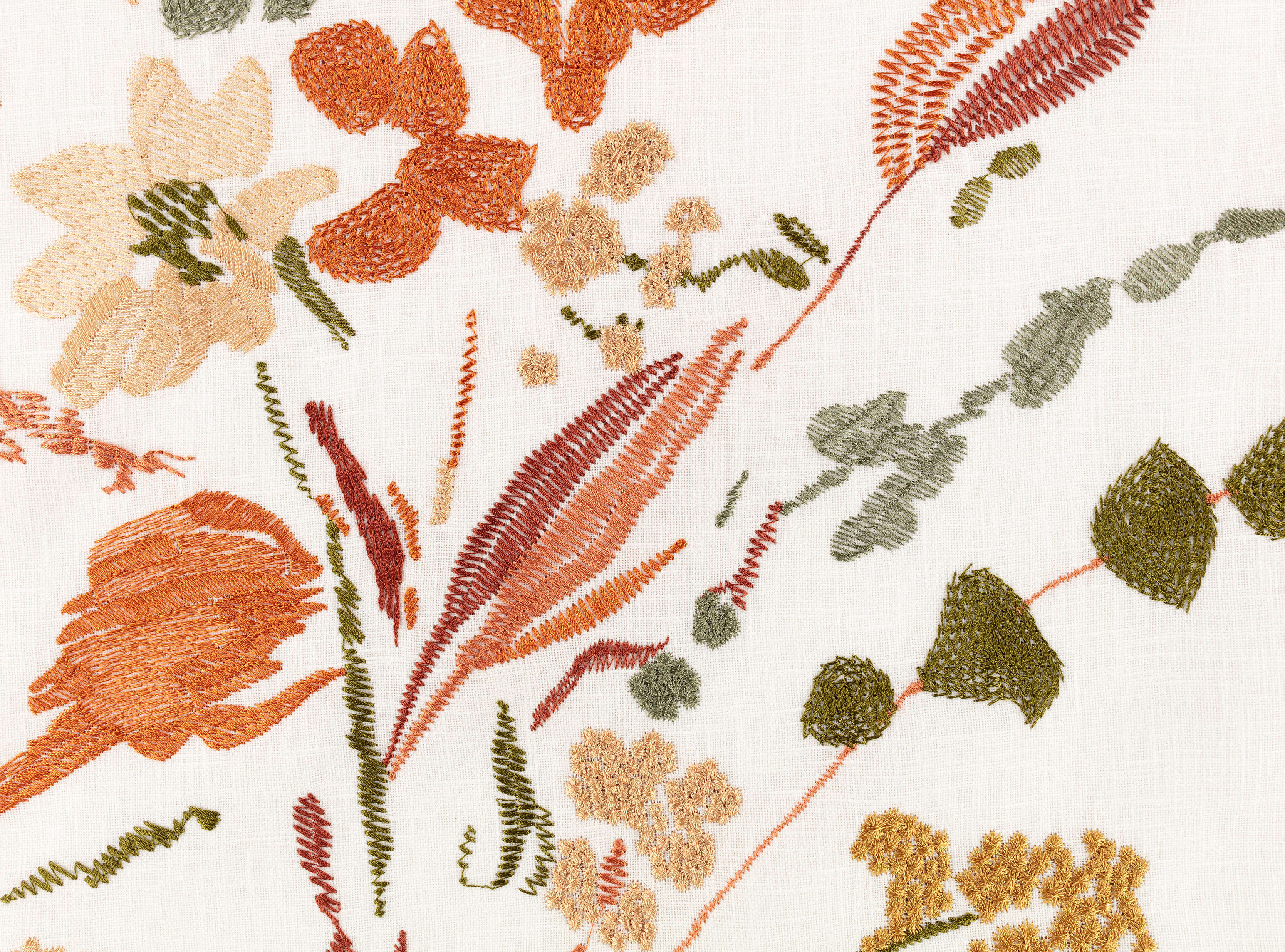 Abloom Saffron | Abloom | Embroidered Cotton Blend | VillaNova