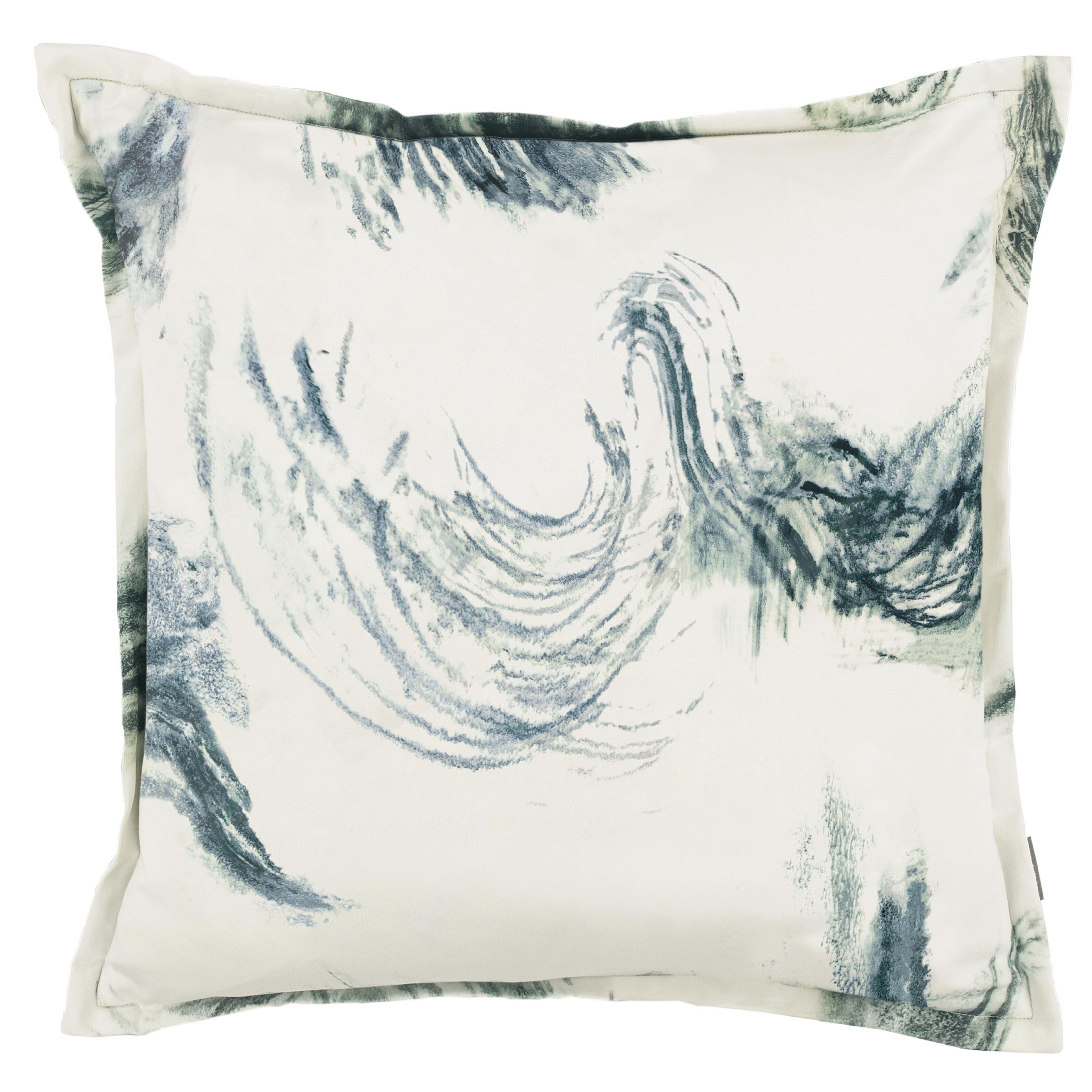 Murmurs Cushion Celadon | Kyra Cane Fabrics | Villa Nova