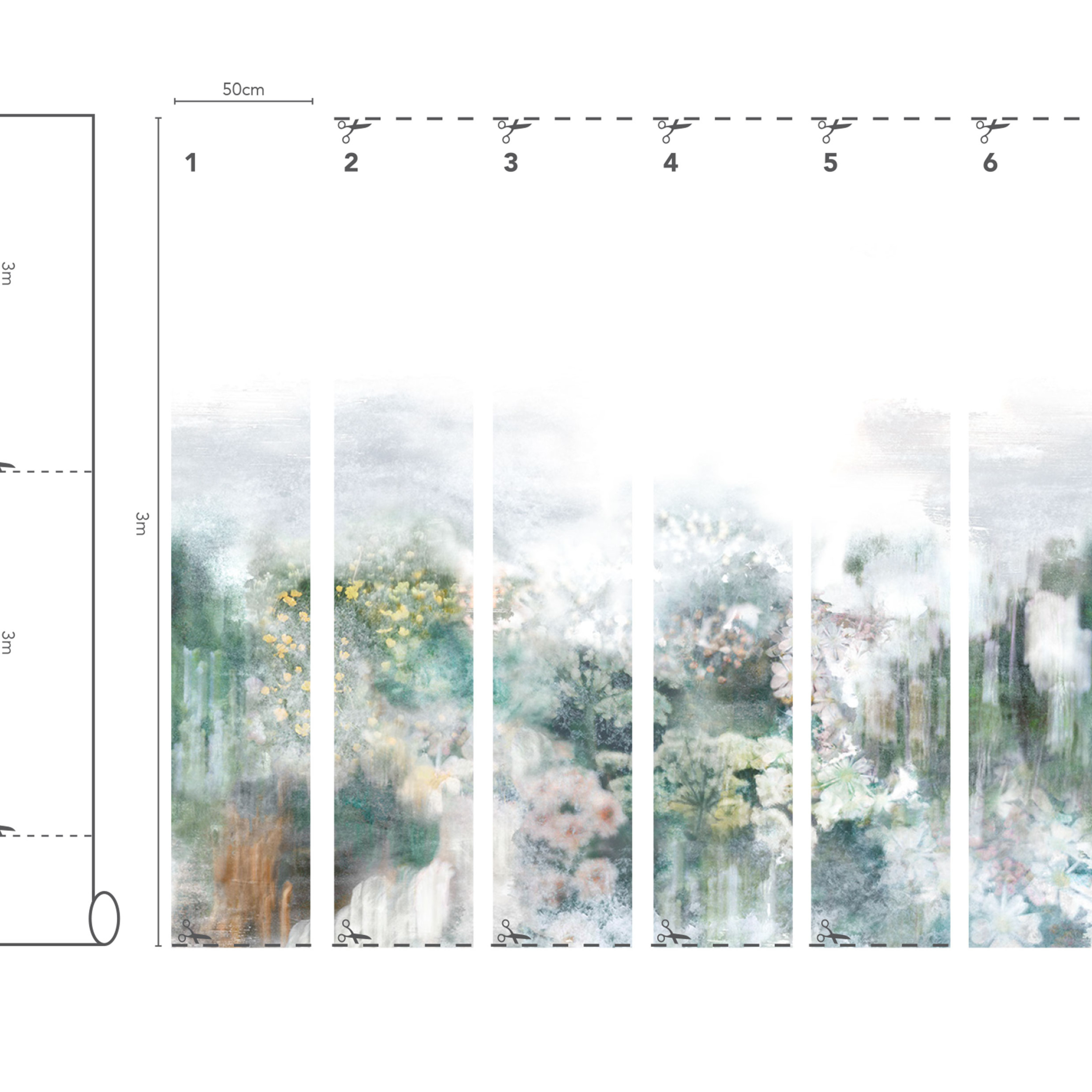 Wander Wall Mural Haze | Reverie Wallcoverings | Villa Nova