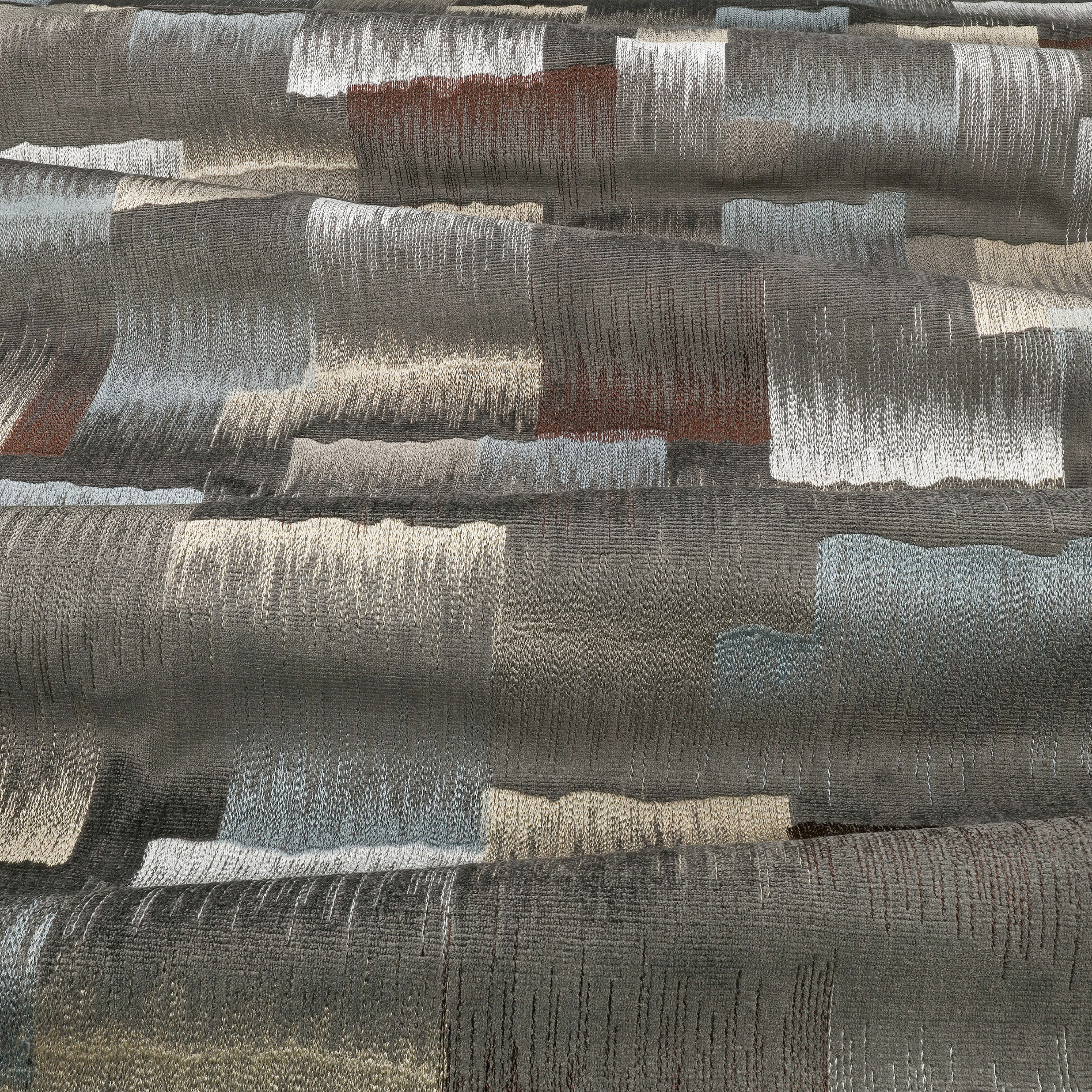 Gloria Bluestone | Allure | Embroidered Velvet | Zinc Textile