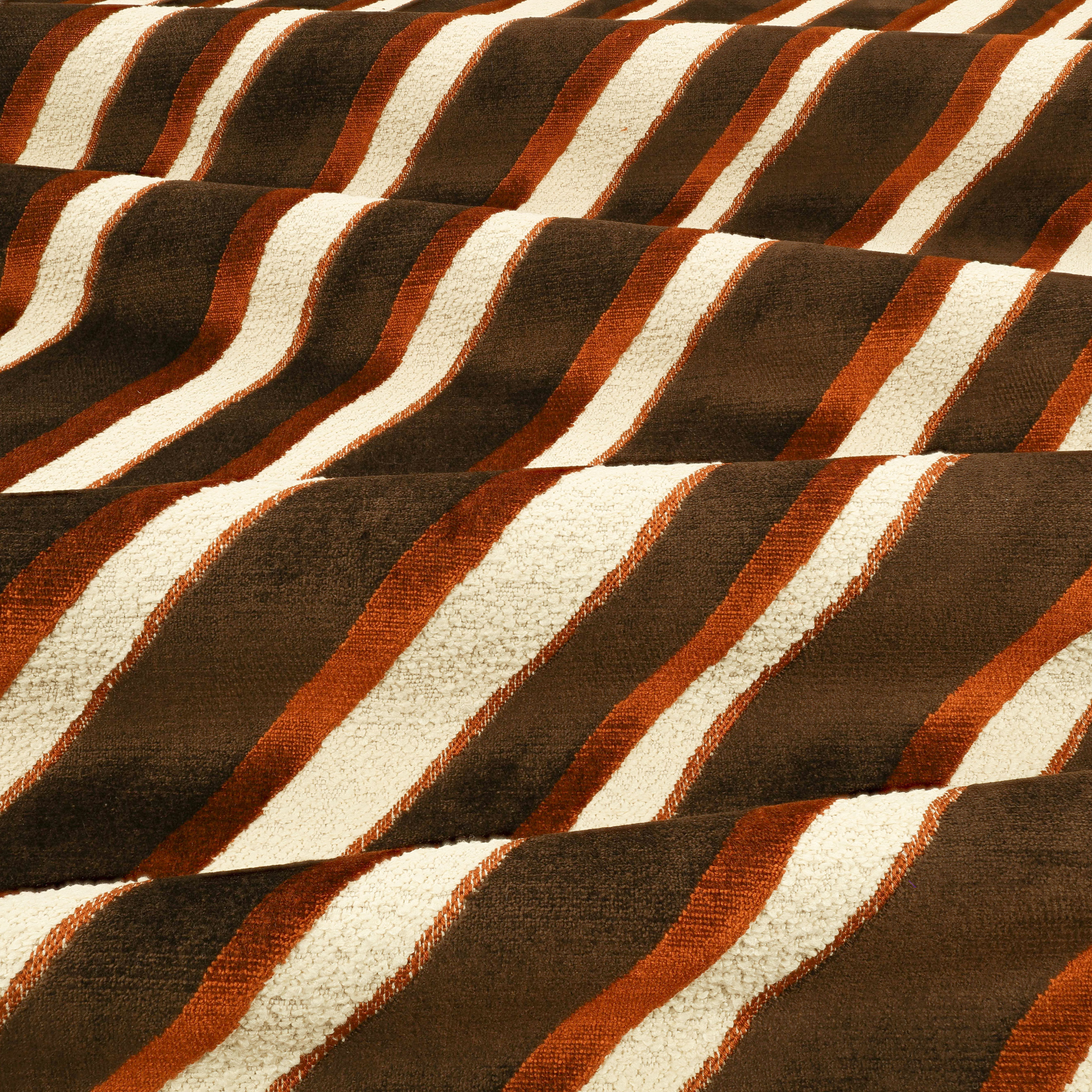 Melrose FR Cognac | Dieter Vander Velpen Textures | Terciopelo a rayas ...